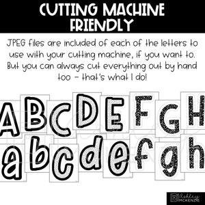 Black and White Classroom Decor Terrazzo Style A-Z Bulletin Board ...