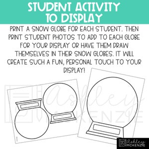 Winter Snow Globe Bulletin Board or Door Decor, Easy Seasonal Classroom ...