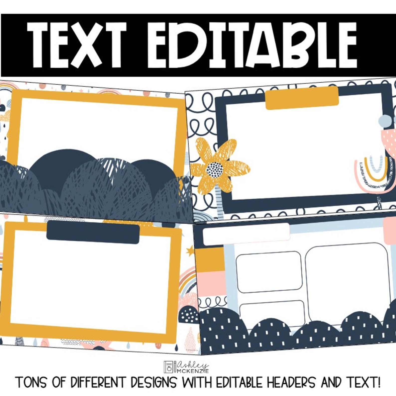 Google Slides and Powerpoint Templates Bundle Theme Variety - Etsy