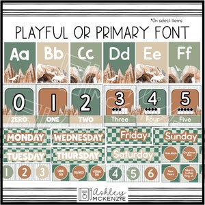 Modern Dinosaur Classroom Decor Bundle Adventure Class Theme Editable ...