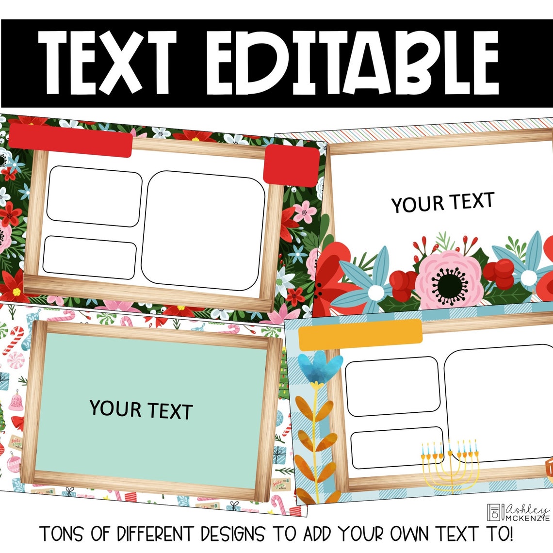 Christmas Google Slides and Powerpoint Templates Holiday - Etsy