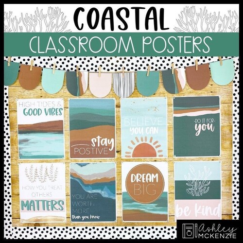 Boho Rainbow Classroom Posters Easy and Modern Classroom - Etsy