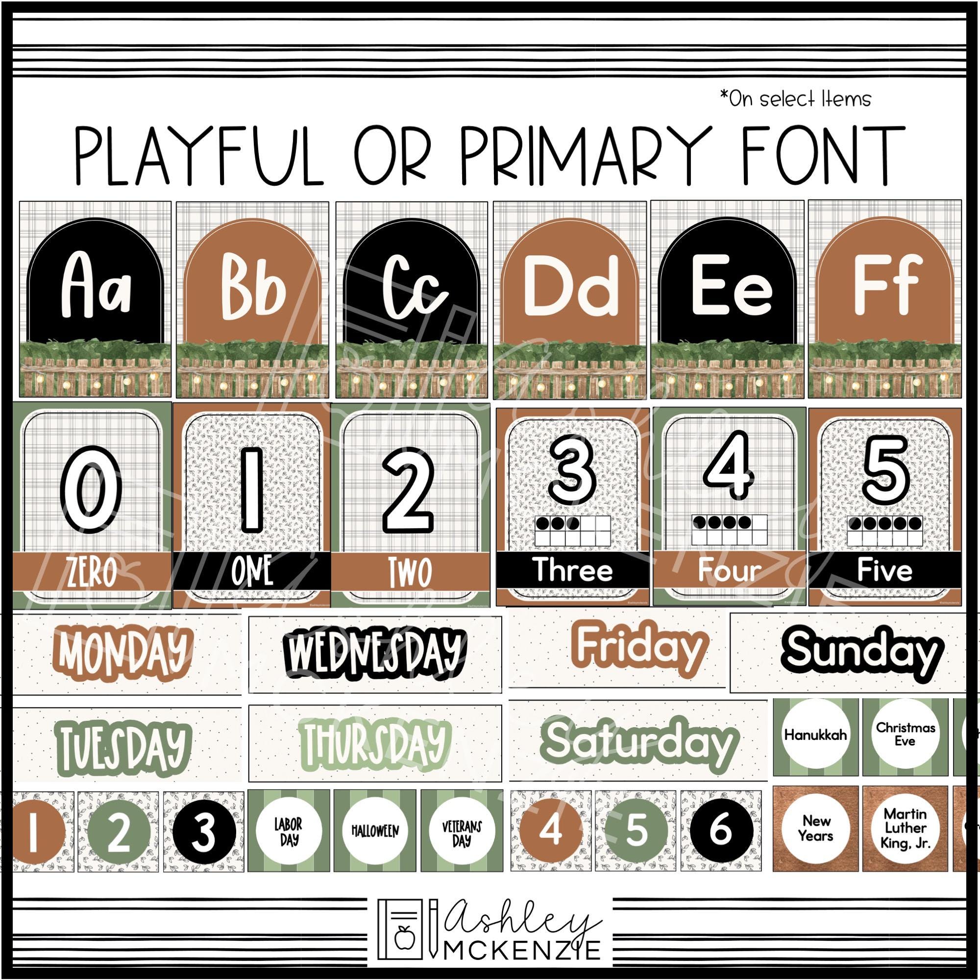 Modern Garden Classroom Decor Bundle Nature Bulletin Board Ideas ...