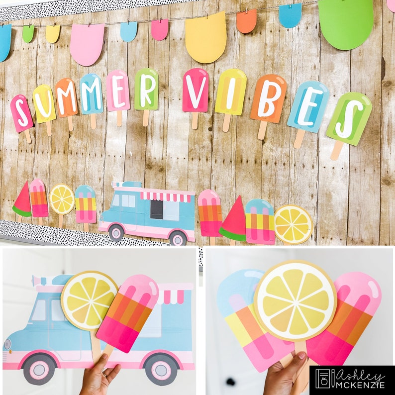 Summer Bulletin Board Popsicle Theme Classroom Door Decor End of Year ...