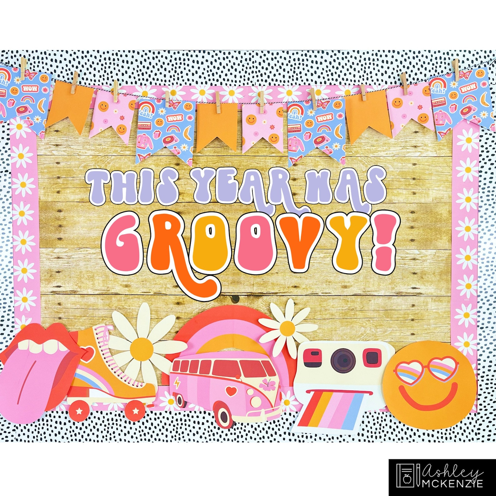 Retro Back to School Classroom Decor, Bulletin Board Kit, Classroom ...