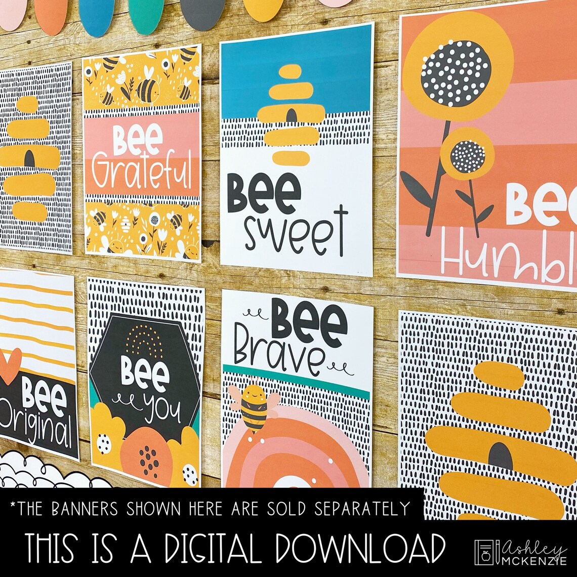 Honey Bee Classroom Posters, Easy and Modern Classroom Decorations ...