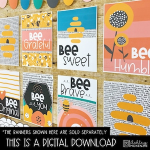 Honey Bee Classroom Posters, Easy and Modern Classroom Decorations ...