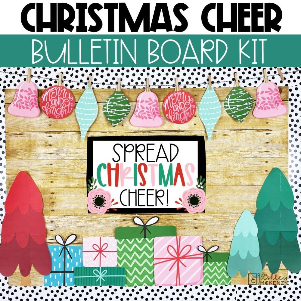 Christmas Cheer Bulletin Board or Classroom Door Decor Easy - Etsy