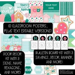 Winter Cookies Classroom Decor, Bulletin Board Kit, Classroom Posters ...