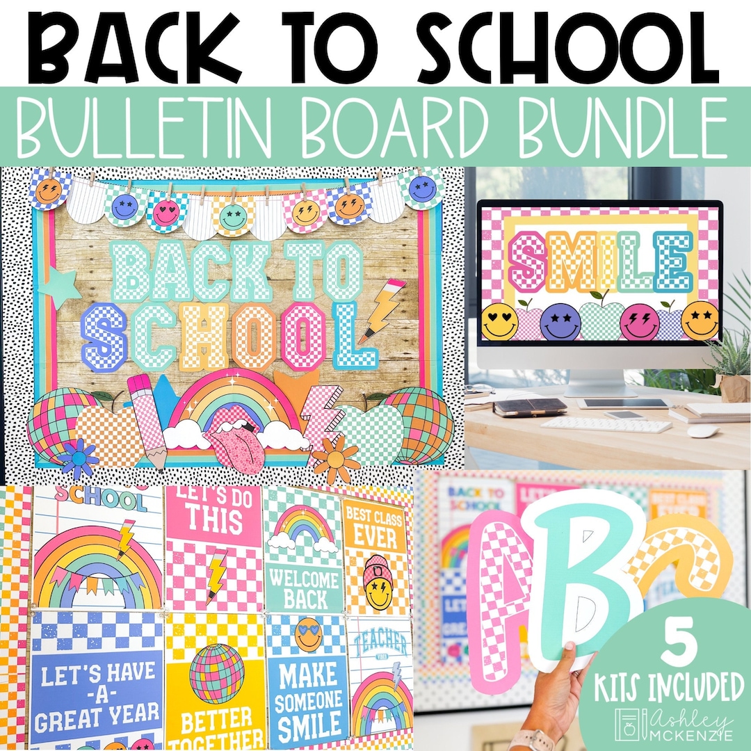 Back to School Classroom Decor, BTS Smiles Theme, Bulletin Board Kit ...