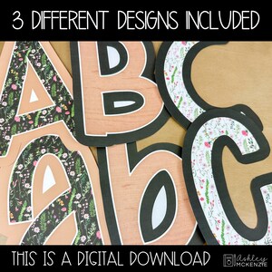 Wildflowers Classroom Decor, A-Z Bulletin Board Letters, Punctuation ...