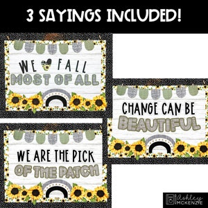 Fall Sunflowers Bulletin Board Kit, Autumn Classroom Decor, Easy ...