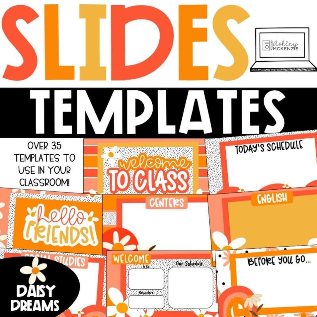 Daisy Dreams Google Slides and Powerpoint Templates, Bright Class Decor ...