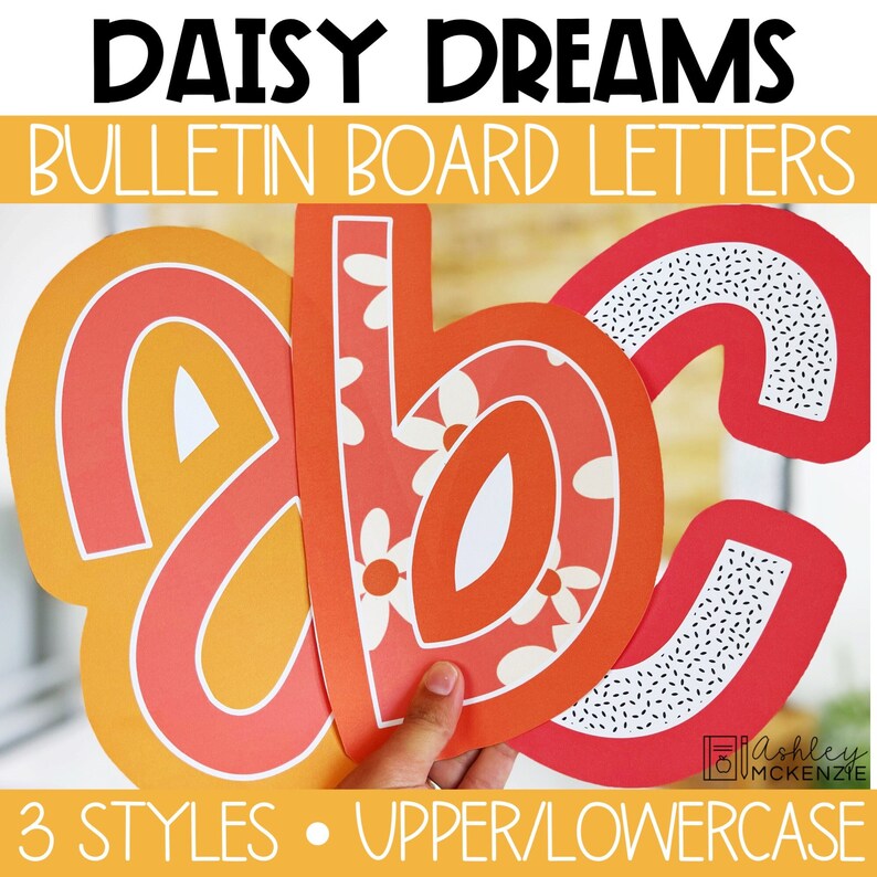 Daisy Dreams Classroom Decor A-Z Bulletin Board Letters - Etsy