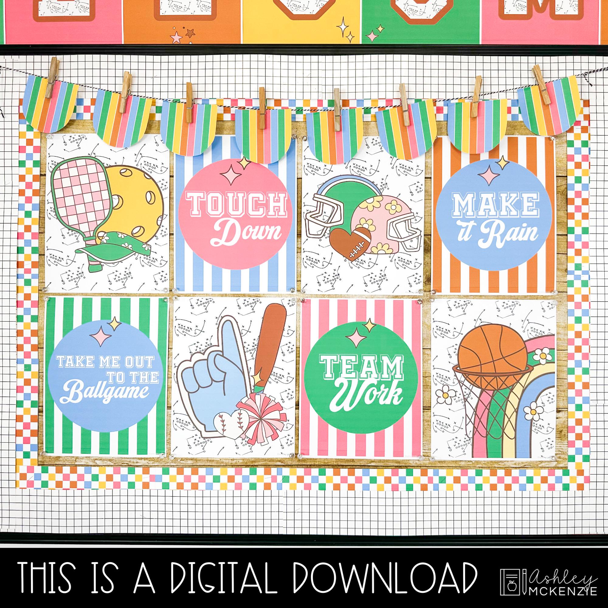 Sports Bulletin Board Bundle, Motivational Posters, Google Slides ...