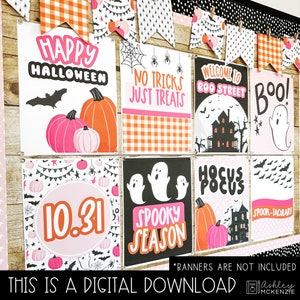 Halloween Classroom Posters, Boo Street Theme, Autumn Class Decor, Easy ...