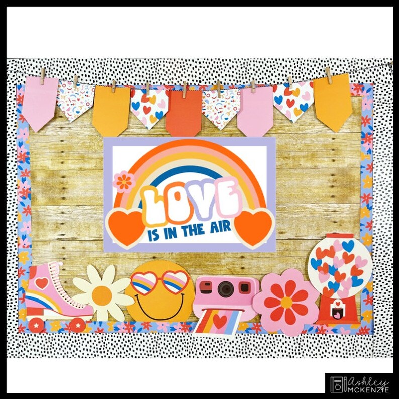 Valentine's Day Classroom Decor Bundle Retro Theme - Etsy
