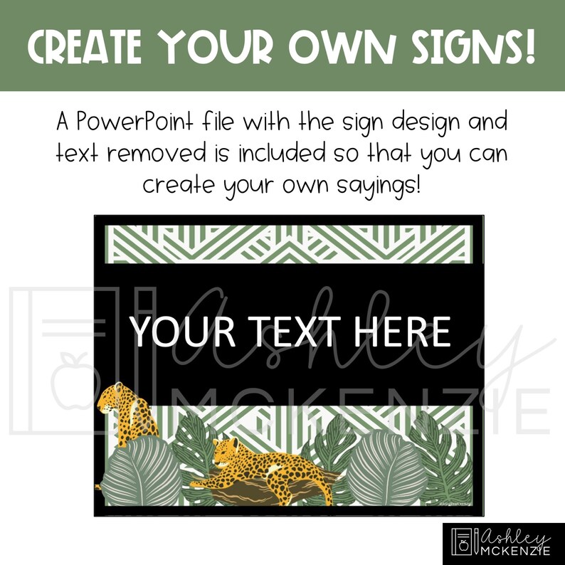 Modern Jungle Classroom Door Decor Kit, Back to School, Easy and Modern ...