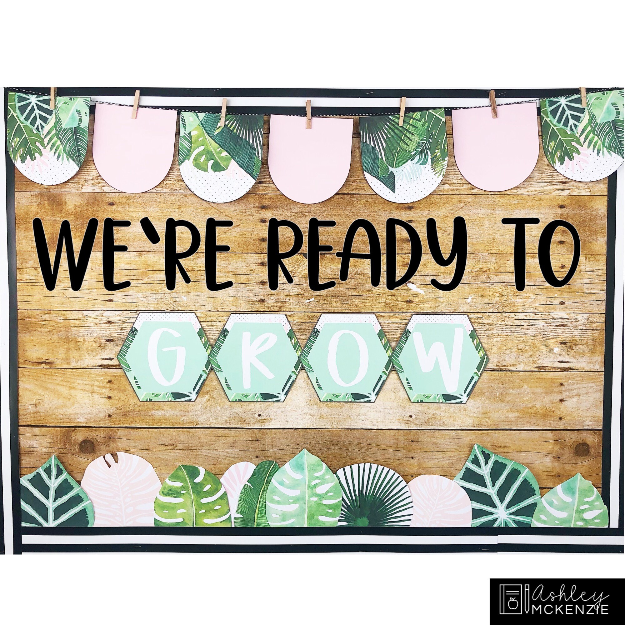 Modern Tropical Bulletin Board Bundle Nature Themed Classroom Decor ...