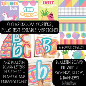 End of Year Classroom Decor, Summer Splash Theme, Bulletin Board Kit ...