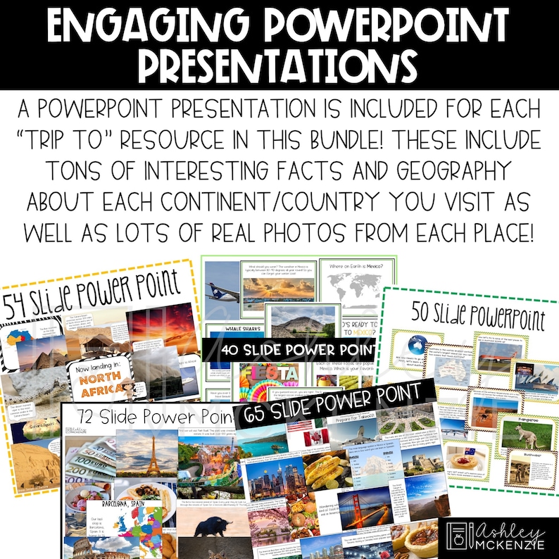 Continents and Countries Bundle, Powerpoint Lessons and Activities Pack ...
