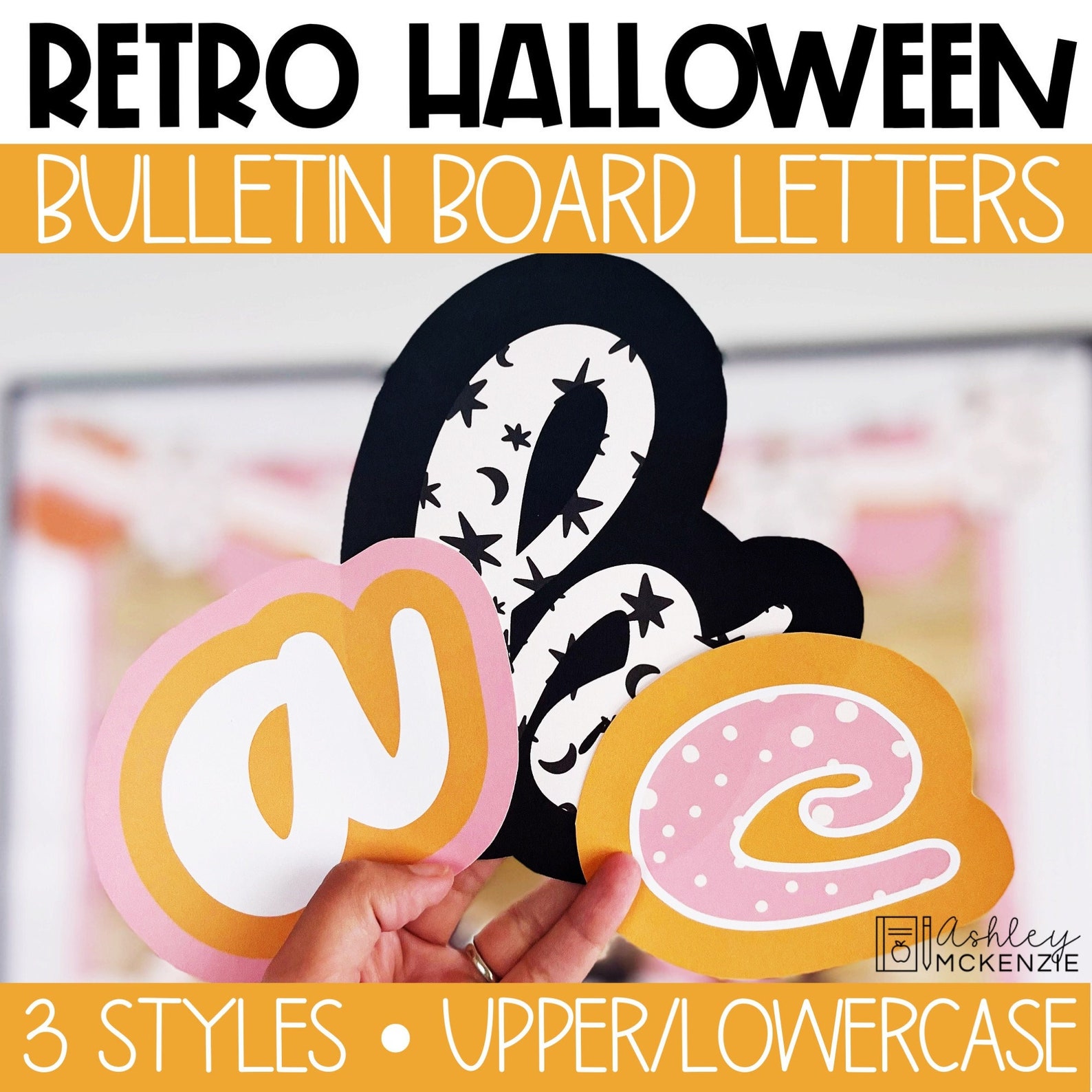 Retro Halloween Classroom Decor A-Z Bulletin Board Letters - Etsy