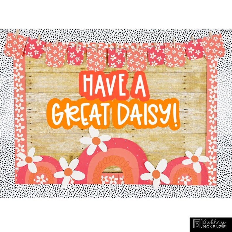 Daisy Themed Back to School Classroom Decor Bulletin Board - Etsy