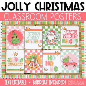 Holly Jolly Christmas Posters and Printable Bulletin Board Borders ...