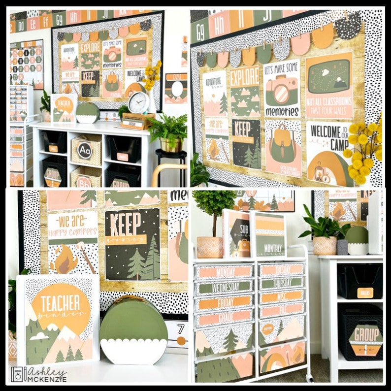 Camping Adventure Classroom Decor Bundle Easy and Modern - Etsy