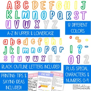 Primary Colors Primary Font A-Z Bulletin Board Letters, Punctuation ...