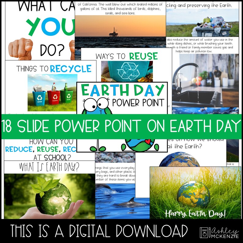 Earth Day Classroom Activities Powerpoint Lesson & Activities - Etsy