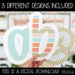 Tropical Surf Classroom Decor, Primary Font A-Z Bulletin Board Letters ...