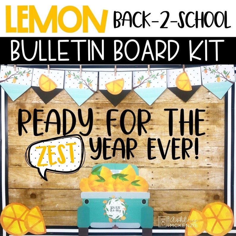 Lemon Back to School Bulletin Board or Classroom Door Decor, Easy and ...