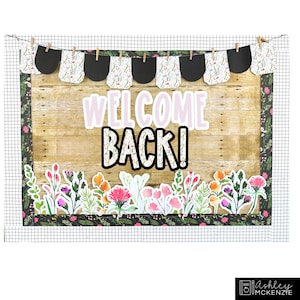 Wildflowers Back to School Classroom Decor, Bulletin Board Kit ...