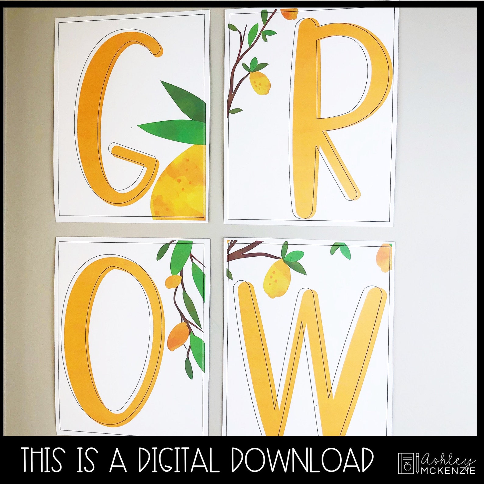 Lemon Classroom Decor Bundle Easy and Modern Classroom - Etsy