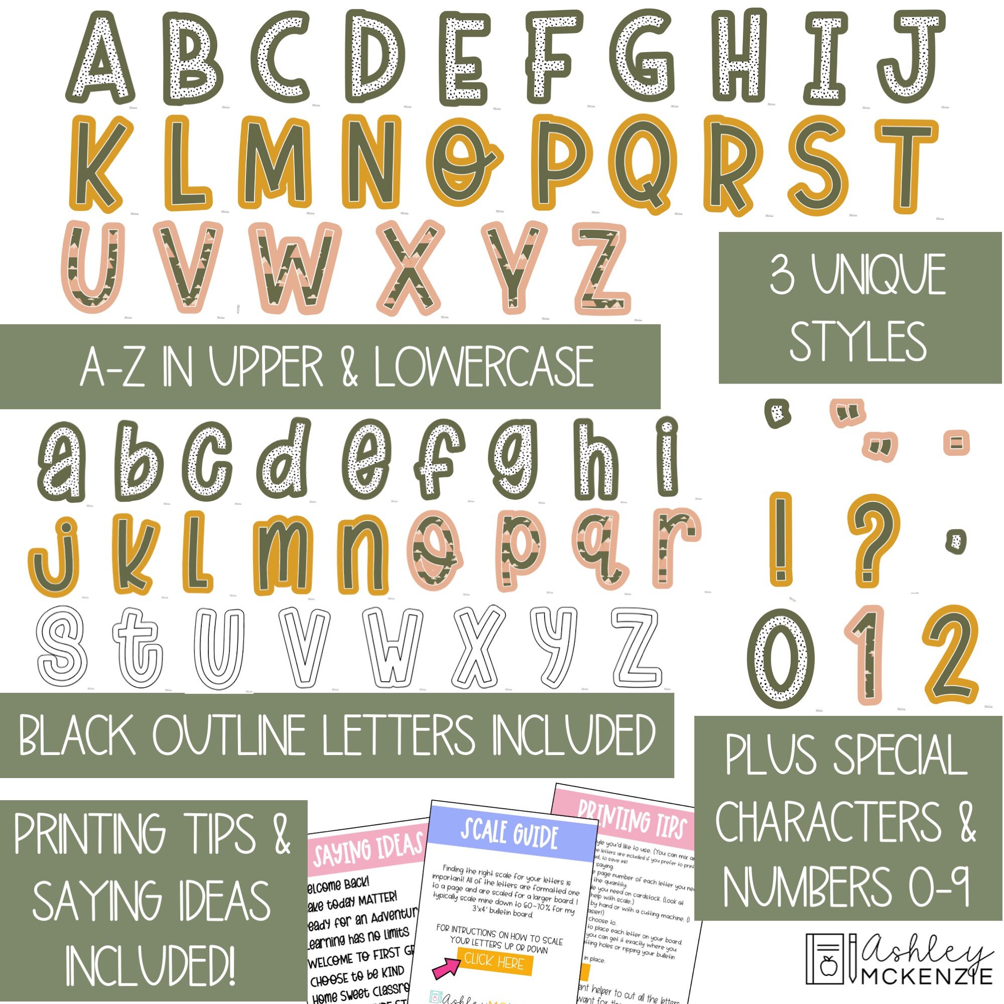 Camping Adventure Classroom Decor, A-Z Bulletin Board Letters ...