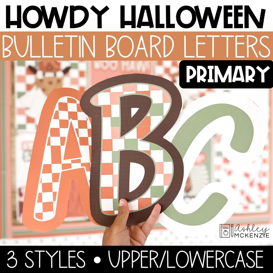 Howdy Halloween Classroom Decor, Primary Font A-Z Bulletin Board ...