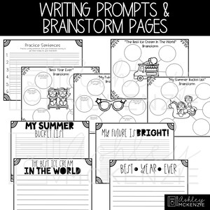 End of the Year and Summer Writing Crafts, May and June Creative ...