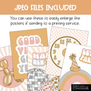 Retro New Year Classroom Posters, Holiday Season Theme, Easy Seasonal ...