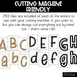 Black and White Floral Classroom Decor, A-Z Bulletin Board Letters ...