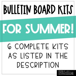 Summer Bulletin Board Kits Bundle, Seasonal Classroom Decor, Easy and ...