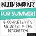 Summer Bulletin Board Kits Bundle, Seasonal Classroom Decor, Easy and ...