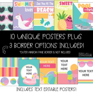 Summer Posters for End of Year Classroom Decor, Summer Splash Theme ...
