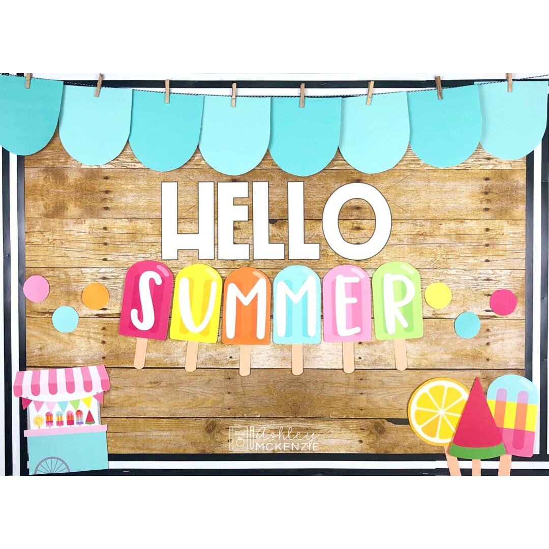 Summer Bulletin Board or Classroom Door Decor Popsicle Theme | Etsy UK
