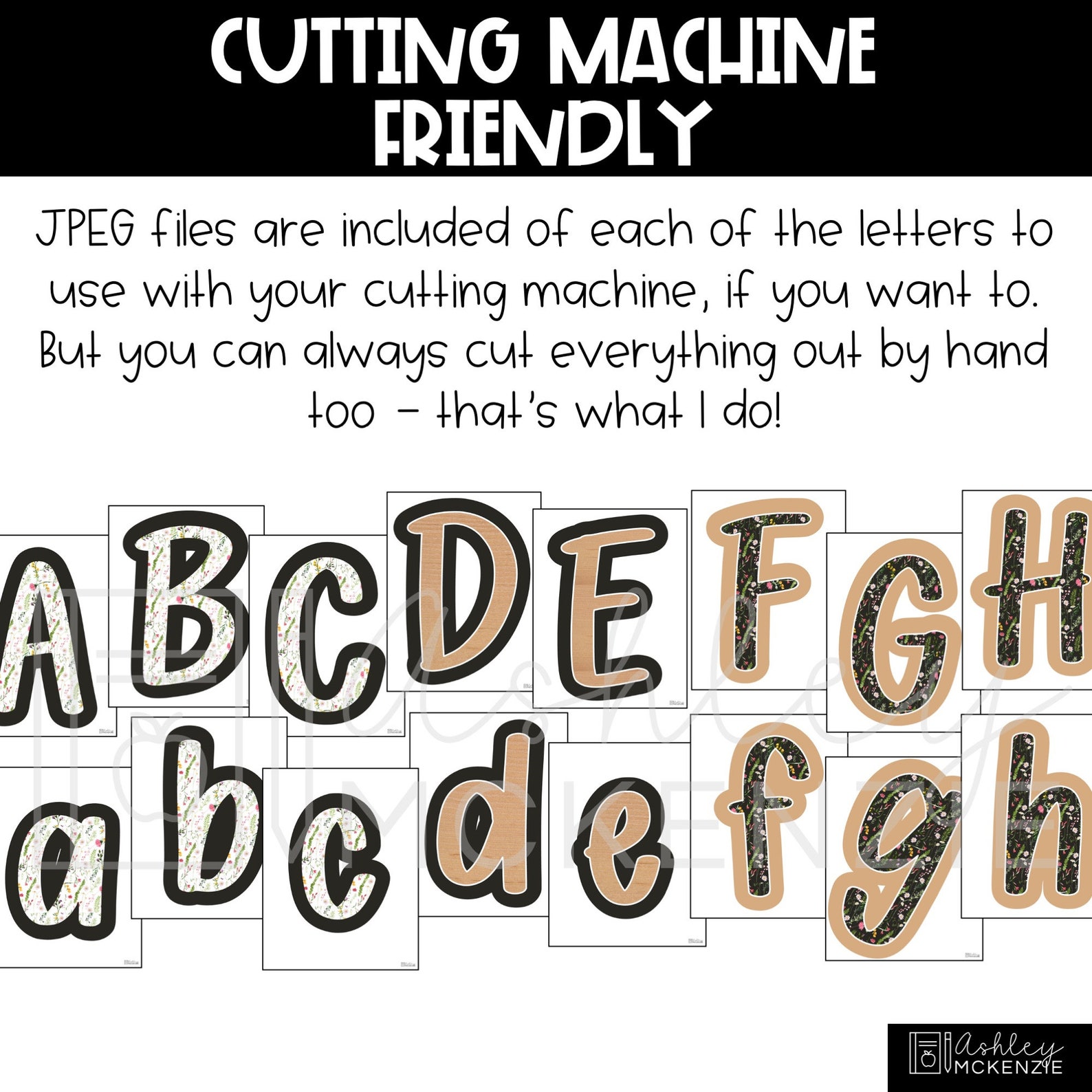 Wildflowers Classroom Decor Primary Font Bulletin Board Letters With ...