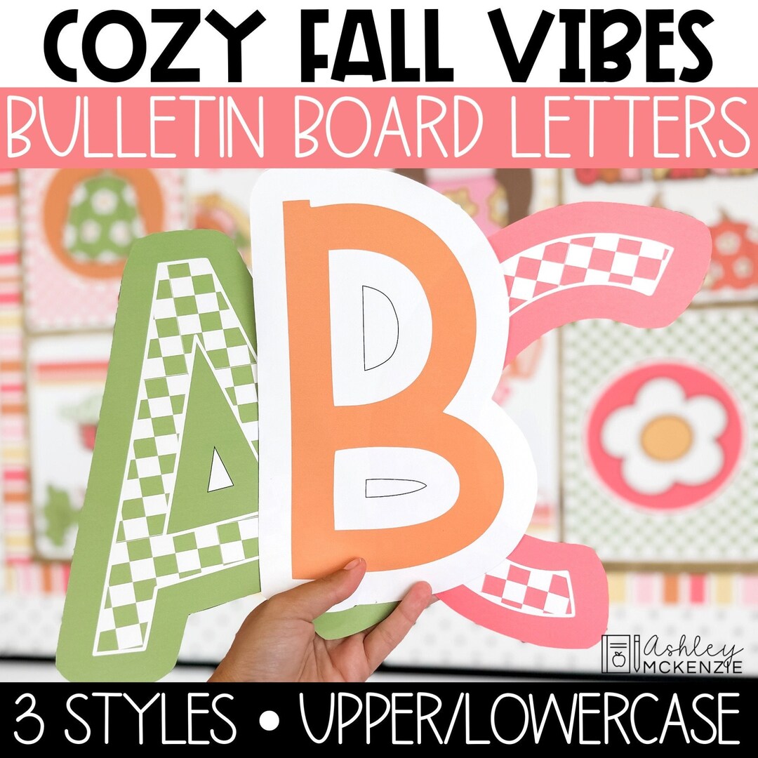 Fall Classroom Decor, A-Z Bulletin Board Letters, Punctuation, and ...