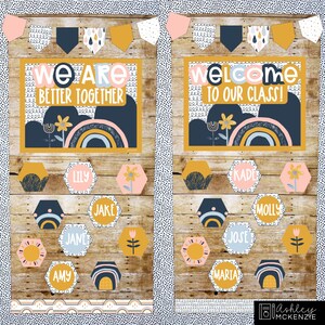 Boho Rainbow Classroom Decor, Bulletin Board Kit, Classroom Posters ...