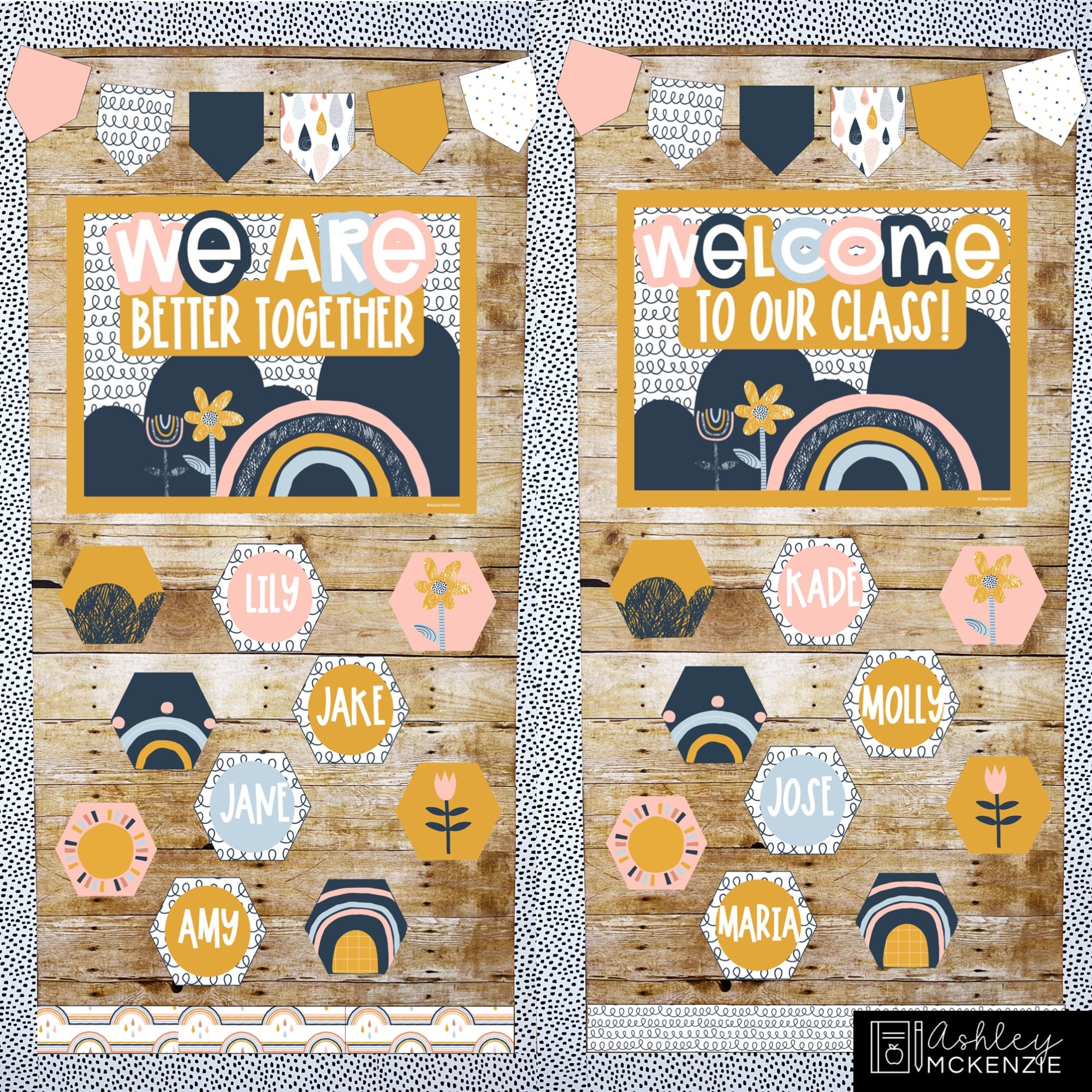Boho Rainbow Classroom Decor, Bulletin Board Kit, Classroom Posters ...