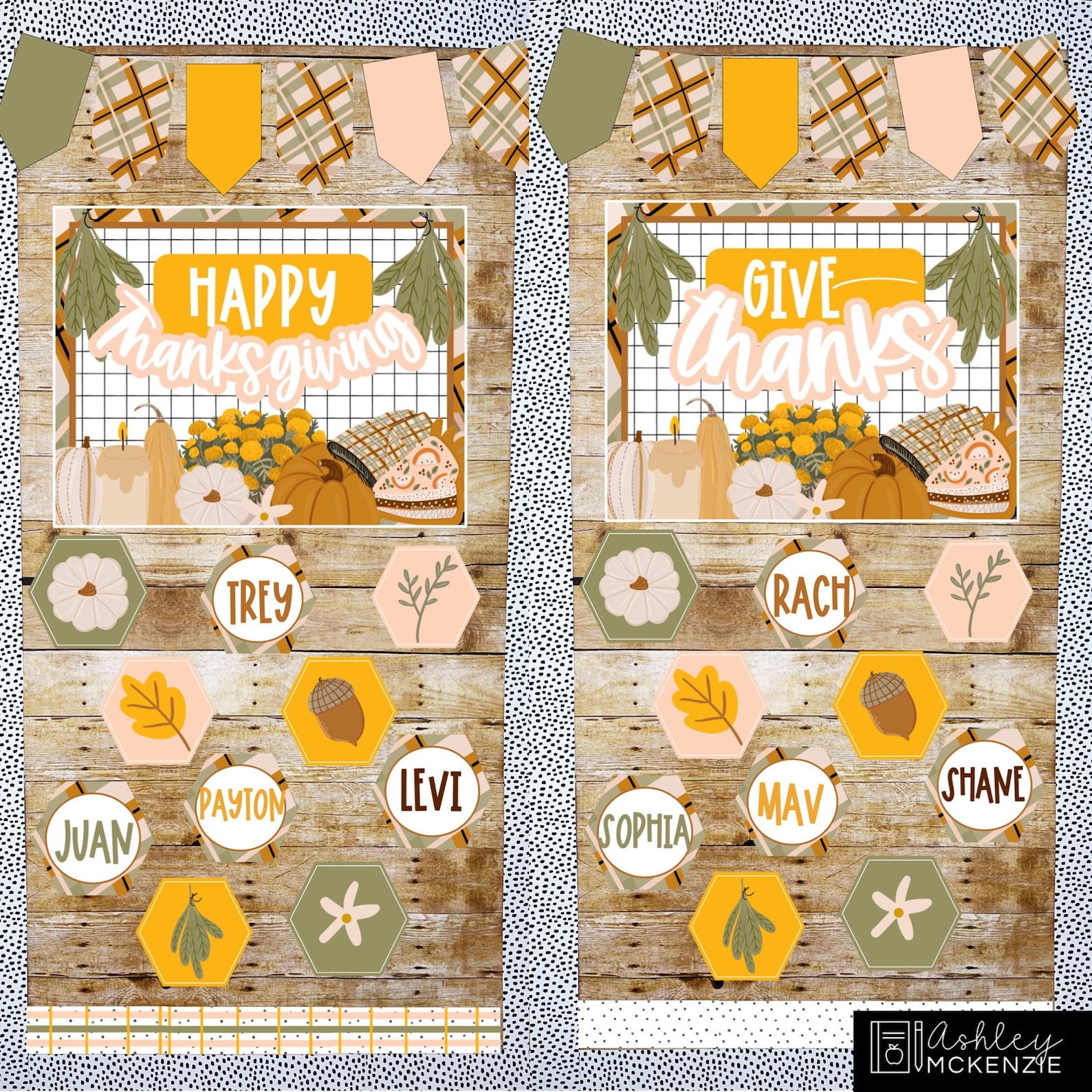 Modern Thanksgiving Classroom Decor Bulletin Board Kit - Etsy