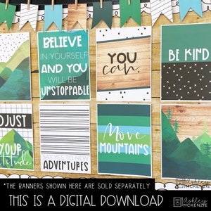 Scandi Mountains Classroom Posters, Easy and Modern Classroom ...